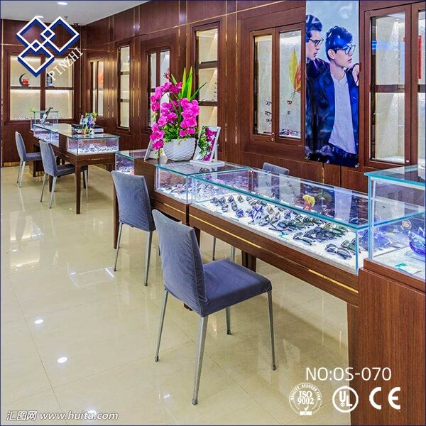 Glass optical showcase counter design | Guangzhou Pinzhi Display ...