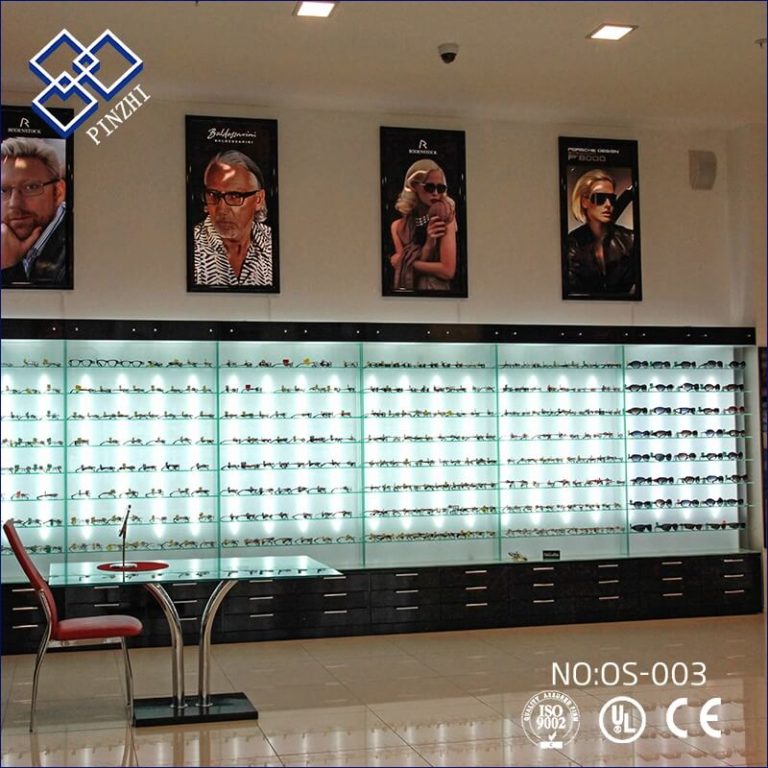 Modern optical frame display shop design in UK | Guangzhou Pinzhi ...