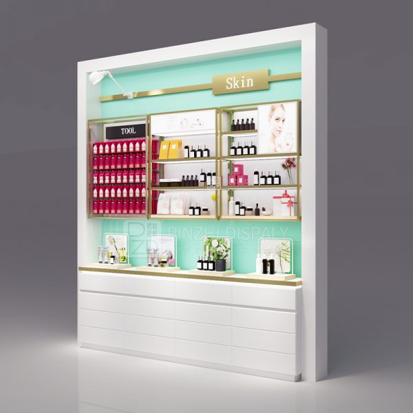 New design high end cosmetic retail wall cabinet wood | Guangzhou ...