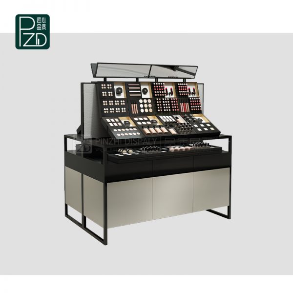 Multilayer cosmetic display showcase kiosk for mall | Guangzhou Pinzhi ...