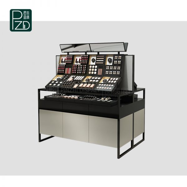 Multilayer cosmetic display showcase kiosk for mall | Guangzhou Pinzhi ...