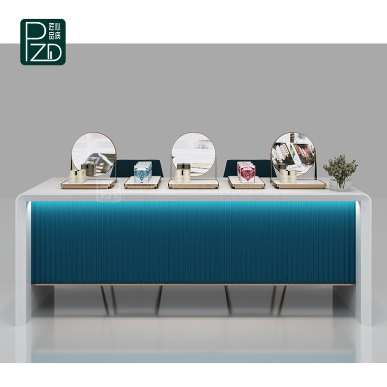 Modern style makeup display showcase table for cosmetic shop ...