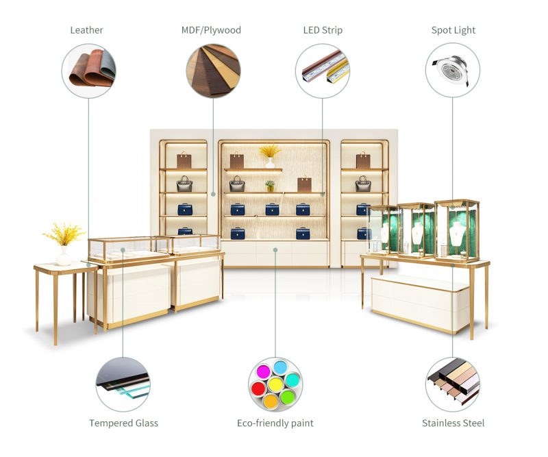 Retail Luxury Jewelry Shop Display Showcase | Guangzhou Pinzhi Display ...
