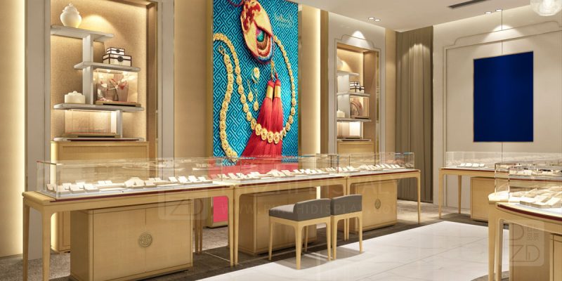 【2021 Latest】Interior Design of Gold Jewelry Store | Guangzhou Pinzhi ...
