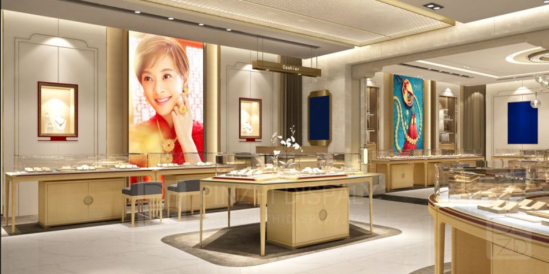 【2021 Latest】Interior Design of Gold Jewelry Store | Guangzhou Pinzhi ...