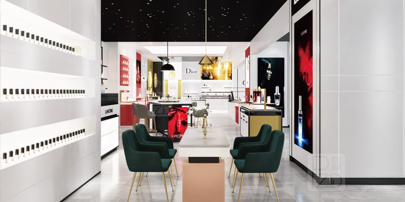 Luxury makeup store interior design | Guangzhou Pinzhi Display Manufacturer