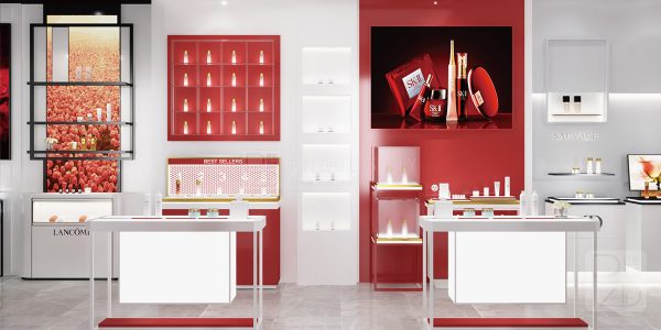 Luxury makeup store interior design | Guangzhou Pinzhi Display Manufacturer