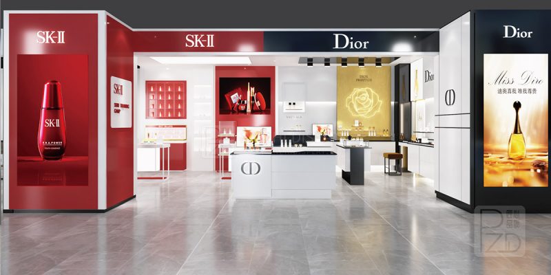 Luxury makeup store interior design | Guangzhou Pinzhi Display Manufacturer