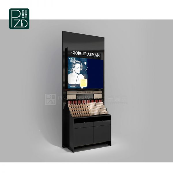 Small black makeup showcase | Guangzhou Pinzhi Display Manufacturer