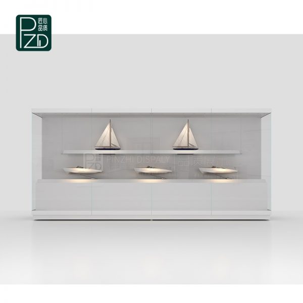 White wall-mounted museum display cabinet | Guangzhou Pinzhi Display ...