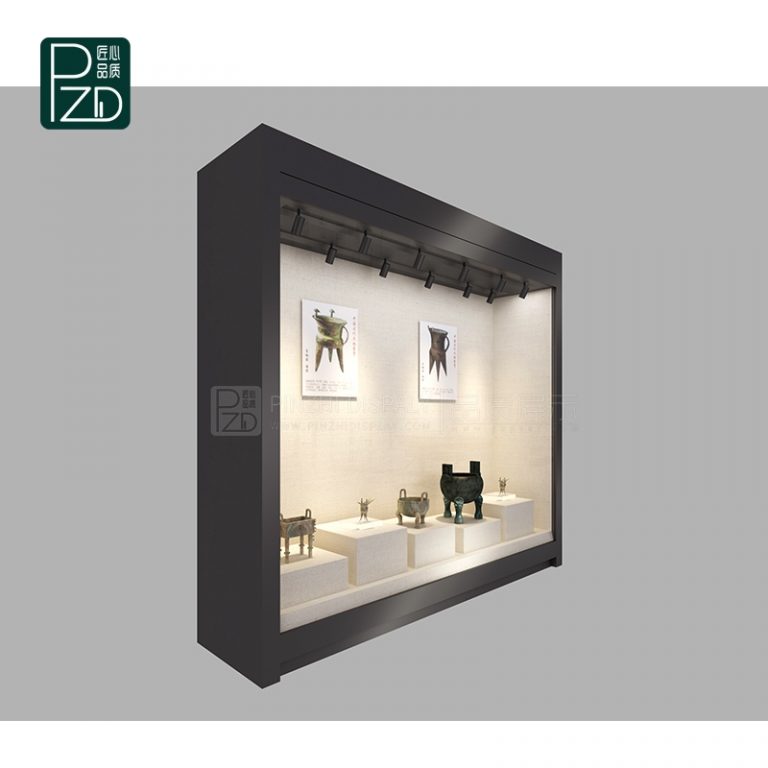 Wall Metal Museum Display Showcase With Led Light | Guangzhou Pinzhi ...
