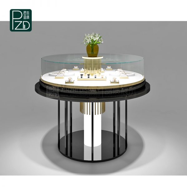 Round watch display counter glass showcase | Guangzhou Pinzhi Display ...