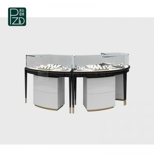 curved watch showcase mall kiosk watch display showcase | Guangzhou ...