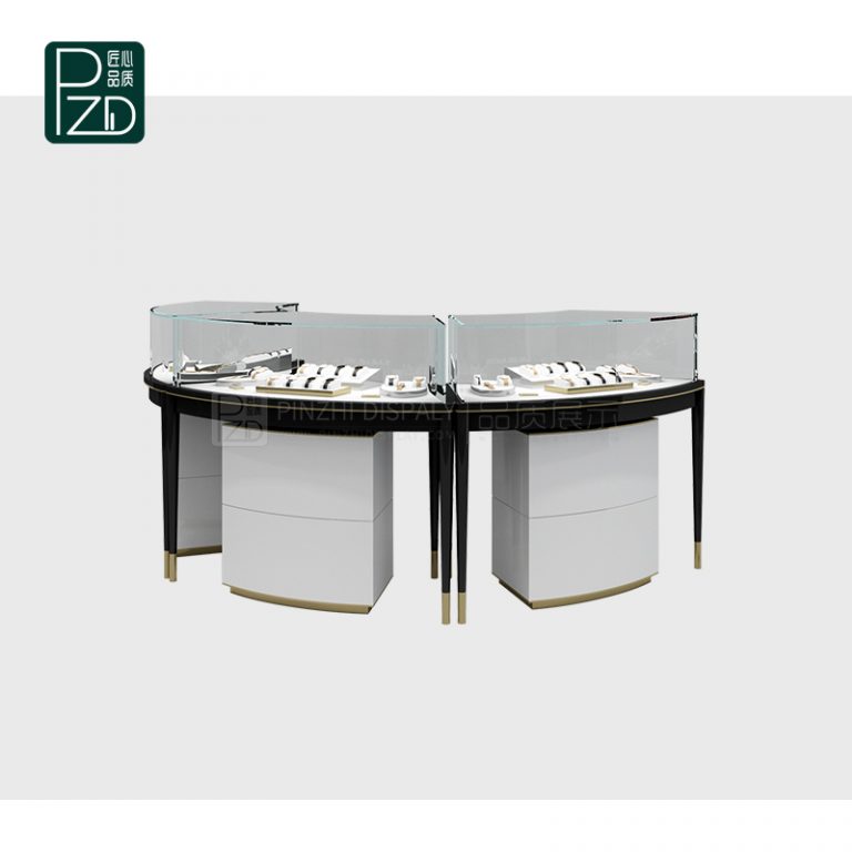 curved watch showcase mall kiosk watch display showcase | Guangzhou ...