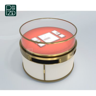 Contemporary Round Jewellry Display Case Display Counter With Lockable ...
