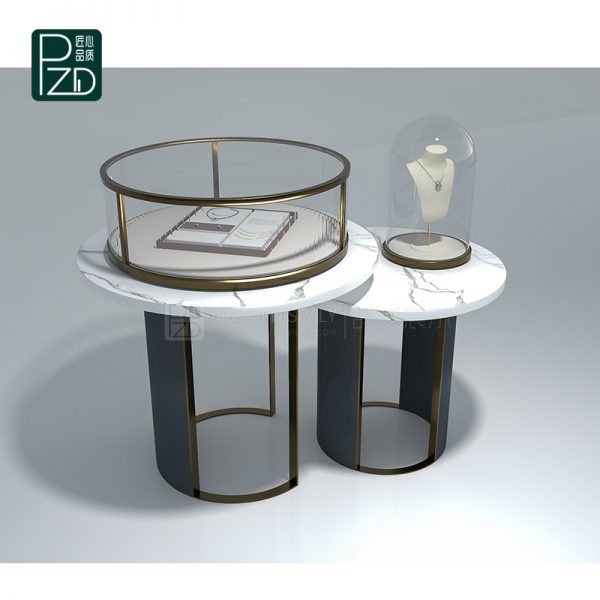 Marble Jewelry Showcase with Dome Glass Display Unit | Guangzhou Pinzhi ...