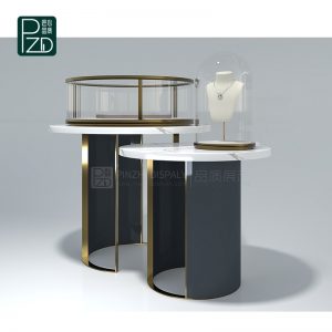 Marble Jewelry Showcase with Dome Glass Display Unit | Guangzhou Pinzhi ...