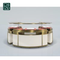 Round glass jewellery display cabinets curved jewelry glass display ...
